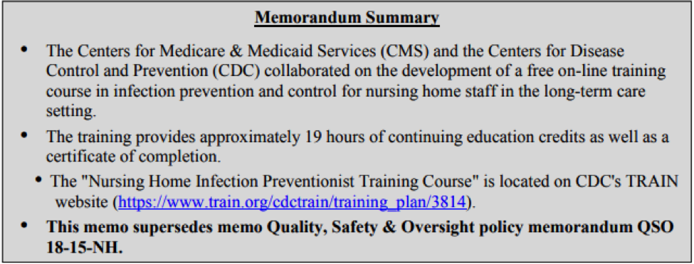 Infection Preventionist Training Now Available – CMS Official ...
