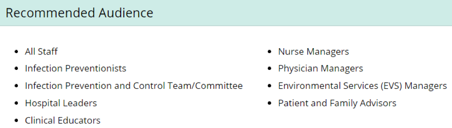 CDC/STRIVE Training Introduces Additional Infection Control Courses ...