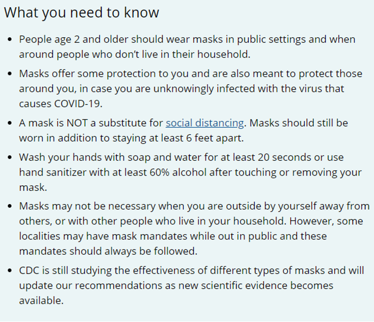 CDC: Community Use of Cloth Masks to Control the Spread of SARS-CoV-2 ...