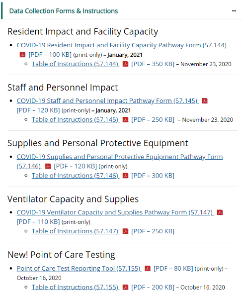 NHSN Reporting Updates – BriggsNetNews