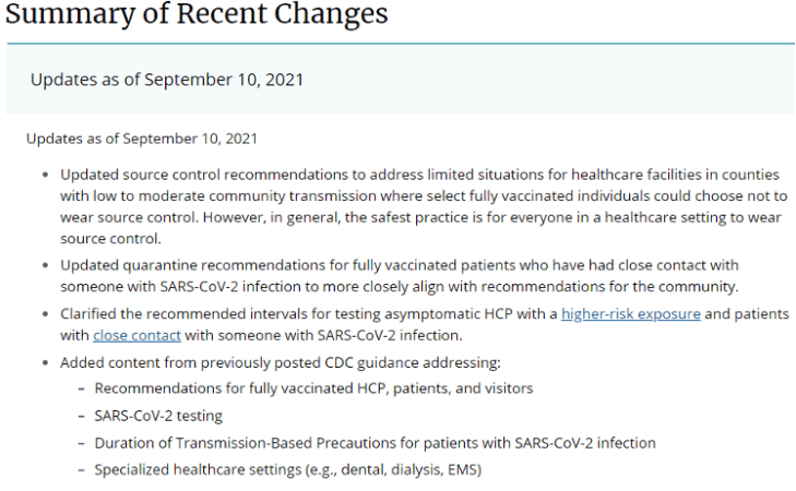 CDC Updates Interim Infection Prevention and Control Recommendations ...