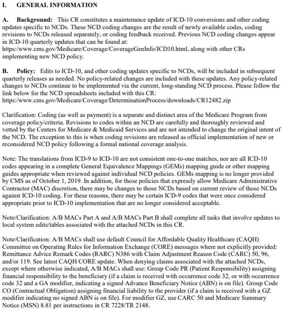 International Classification of Diseases, 10th Revision (ICD-10) and Other Coding Revisions to ...