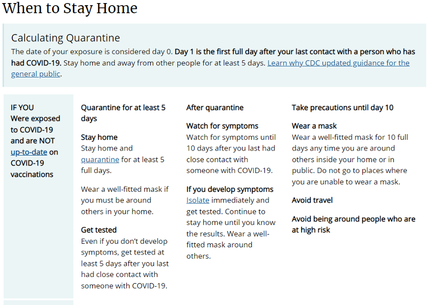 Updated CDC COVID-19 Quarantine and Isolation Information – BriggsNetNews
