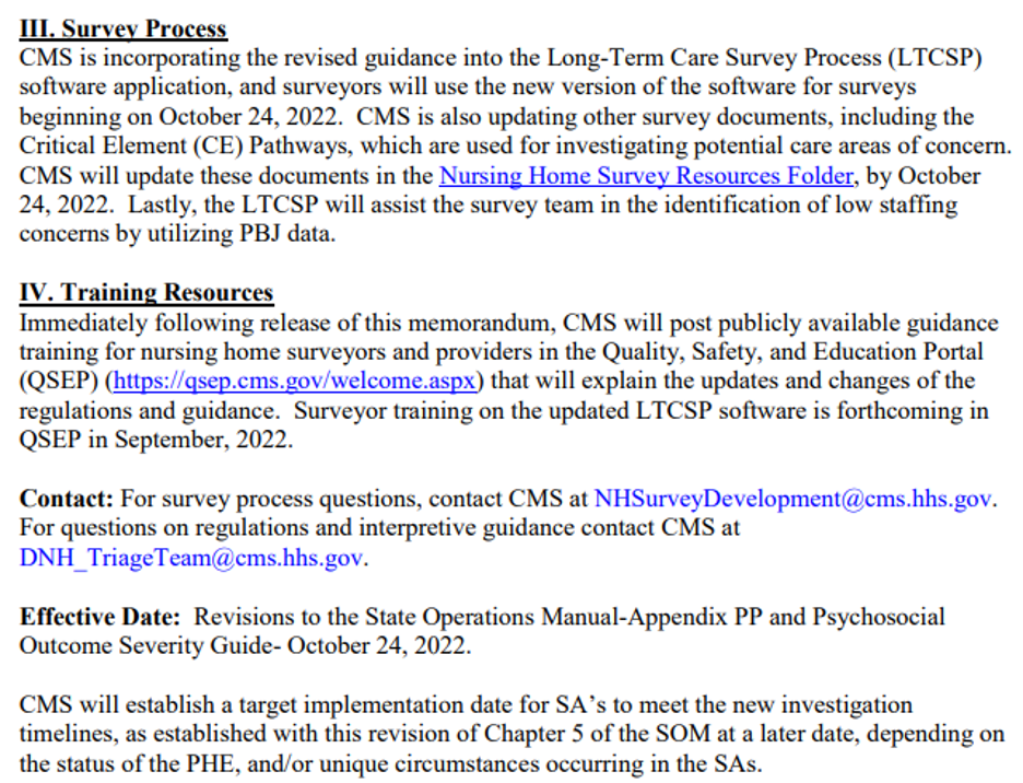 Breaking News: CMS Posts Updated Appendix PP and Survey Guidance ...