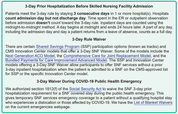 SNF 3-Day Rule Billing Fact Sheet Updated – BriggsNetNews