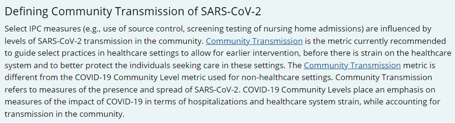 Updated: Interim Infection Prevention and Control Recommendations for ...