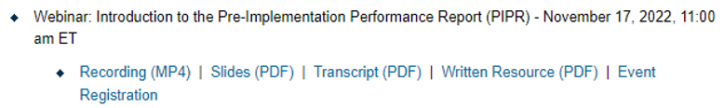 Expanded HHVBP Model Pre-Implementation Performance Reports Available ...