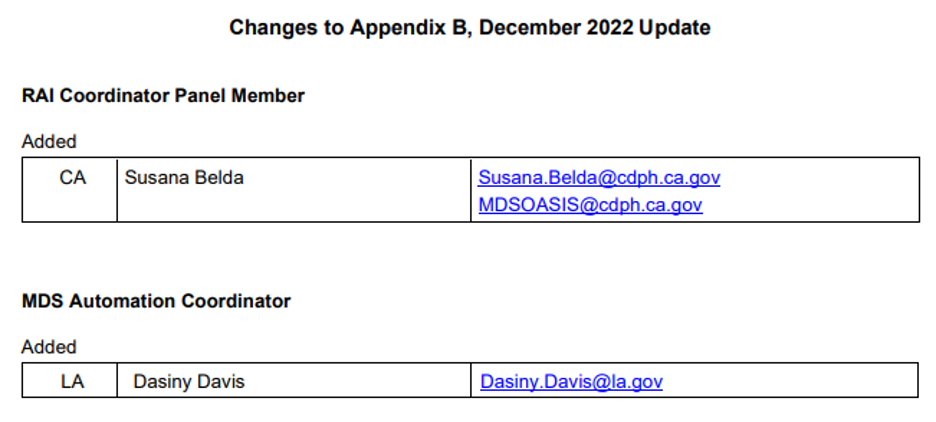 December 2022 Appendix B (RAI Manual) Update – BriggsNetNews