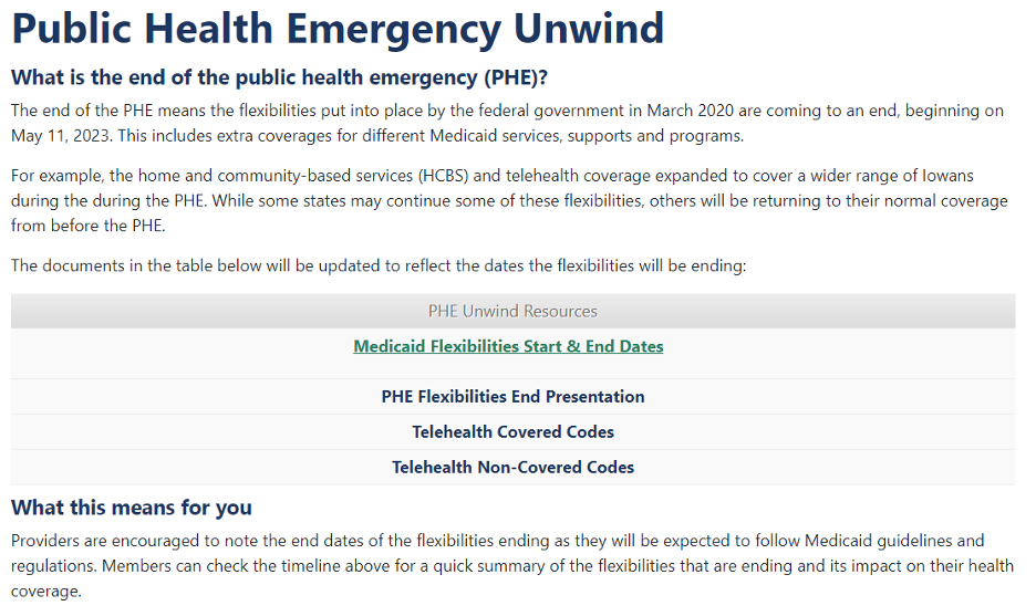 IA Department of Health and Human Services: Public Health Emergency ...