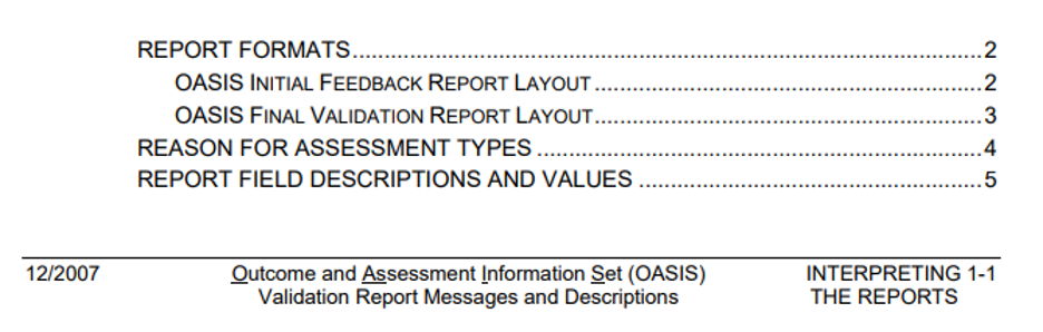 OASIS (Home Health) Error Message User Guide Updated – BriggsNetNews